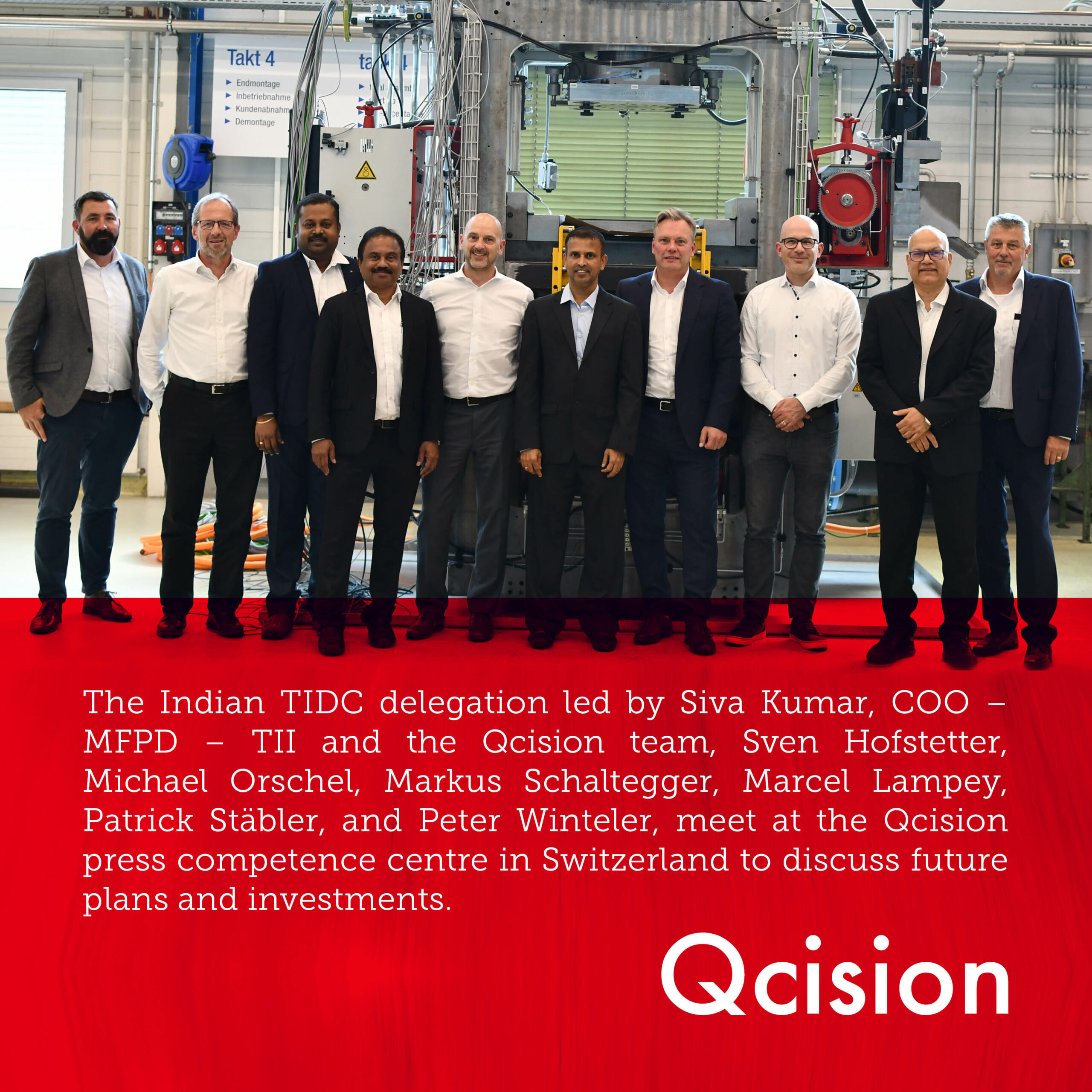 The Indian TIDC delegation visits the Qcision press competence centre ...